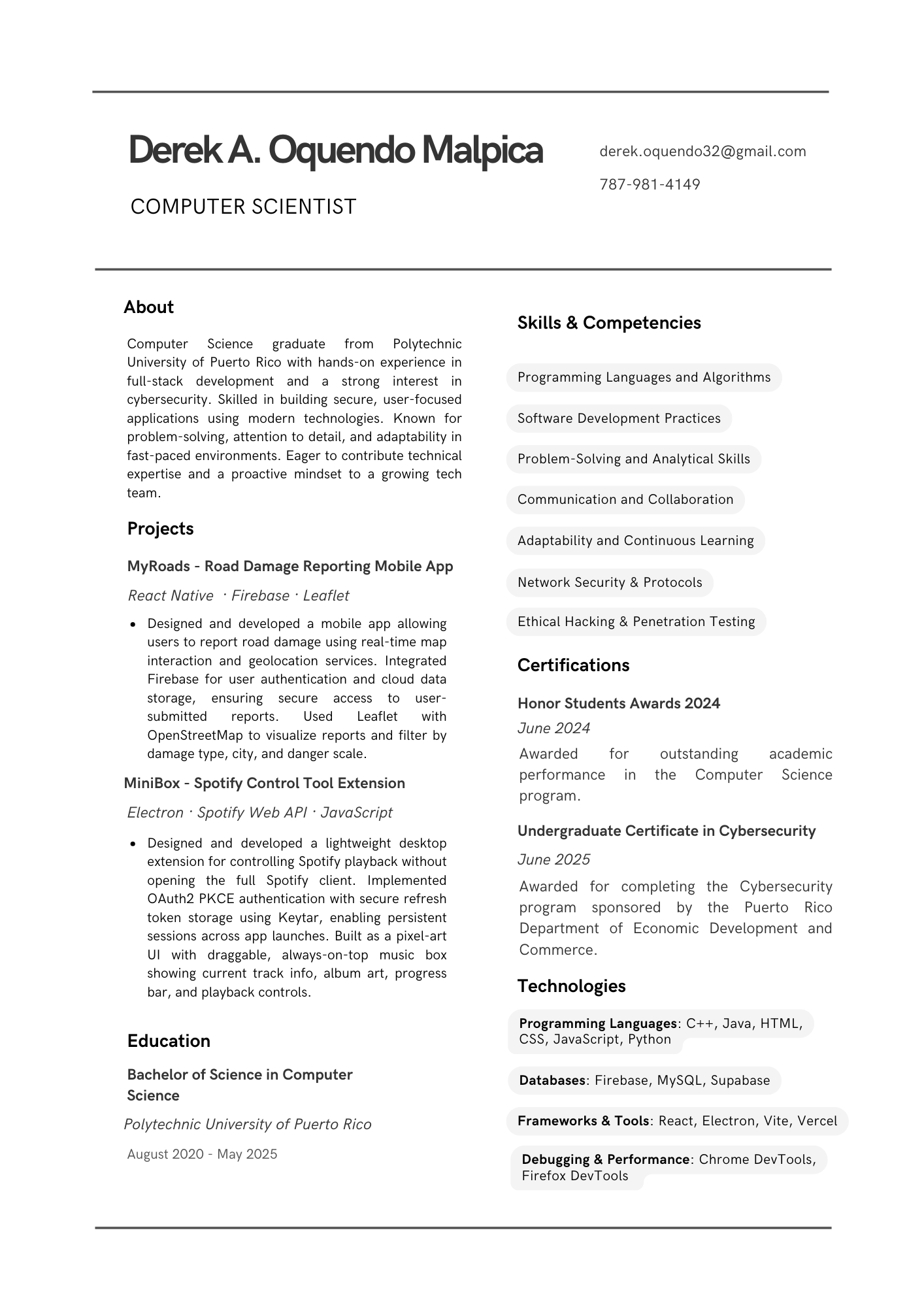 Derek Oquendo Malpica